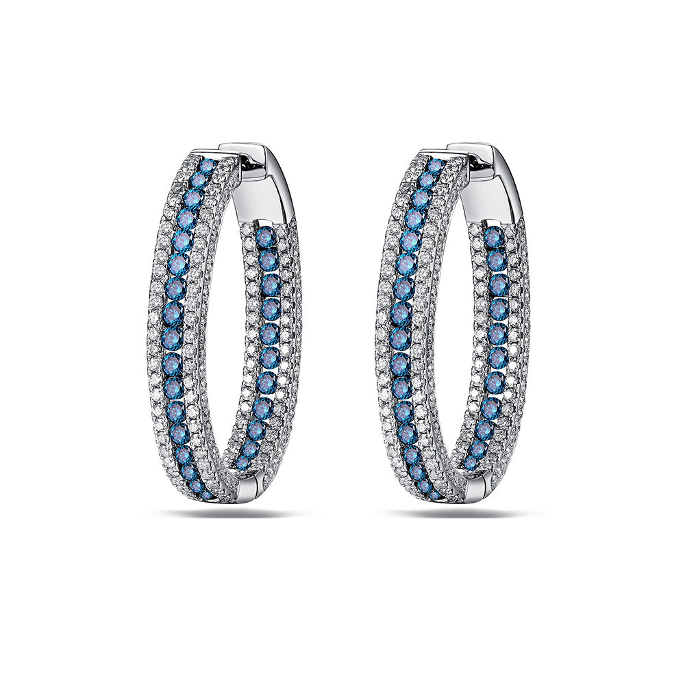 Diamond Hoops – colorsdutyfreejewellers